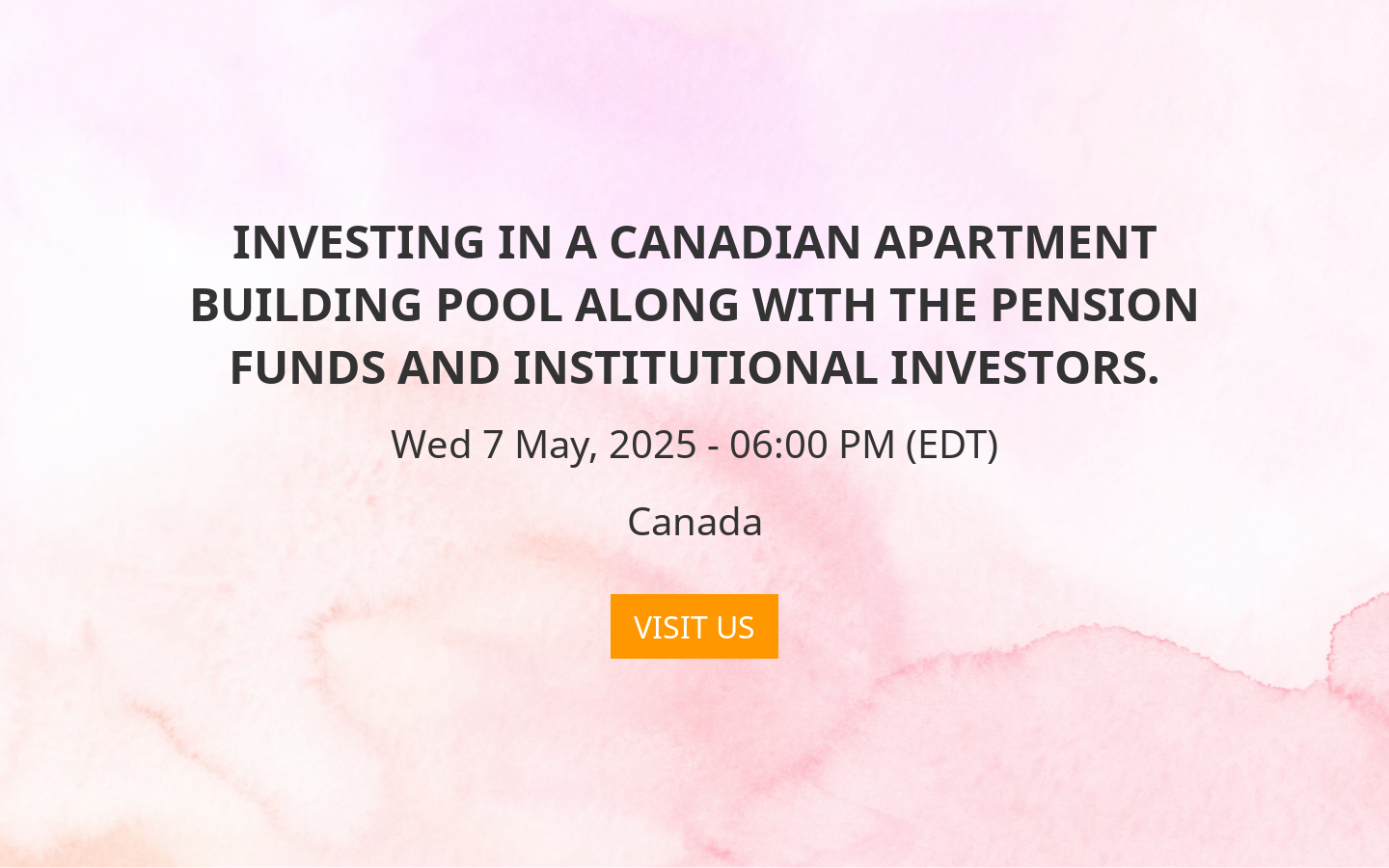 INVESTING IN A CANADIAN APARTMENT BUILDING POOL ALONG WITH THE PENSION ...